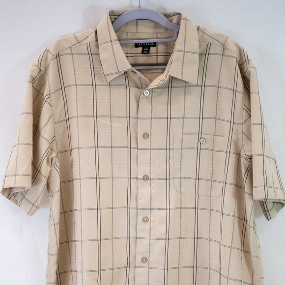 George | Shirts | George Mens Dress Shirt Lg 4244 Excellent Condition ...